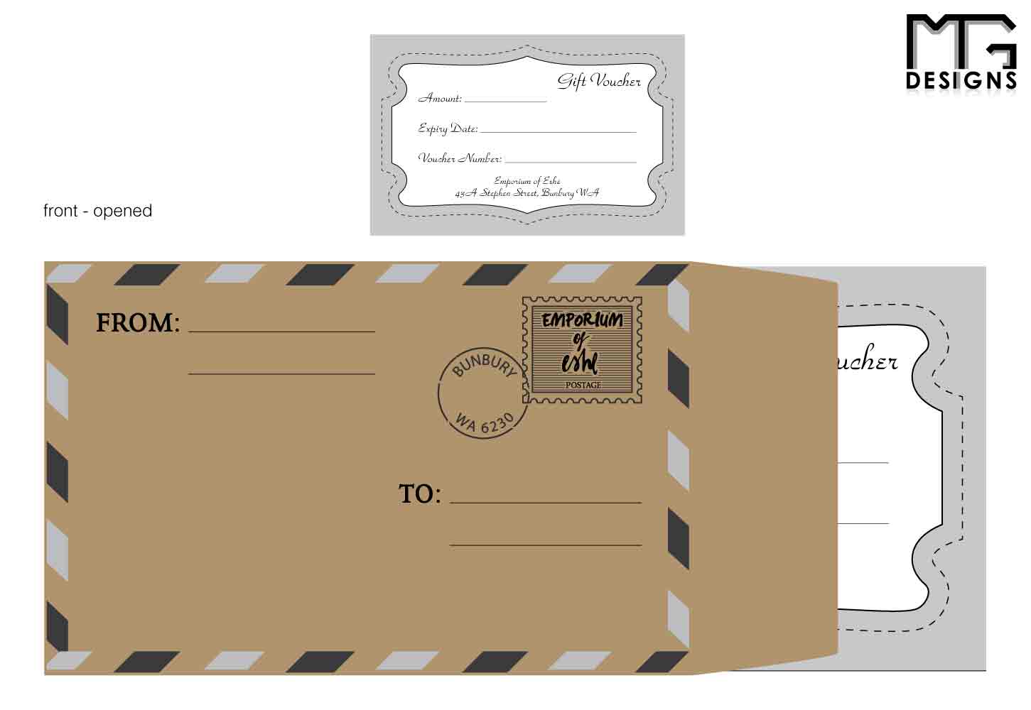 Mock-Up Packaging - Envelope and Certificate - Matt Gorby Designs
